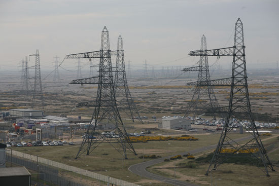 Pylons Serving Dungeness Nuclear Power Station Editorial Stock Photo ...