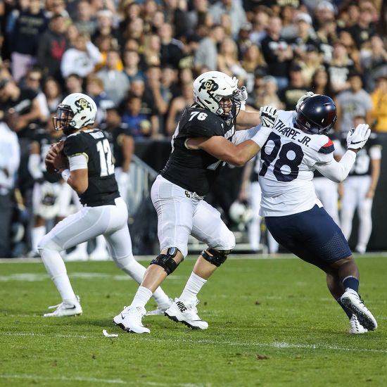 Colorado Tackle Jeromy Irwin Blocks Arizonas Editorial Stock Photo ...