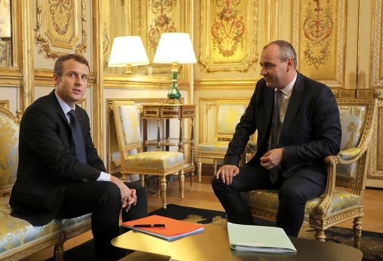 Laurent Berger Emmanuel Macron Editorial Stock Photo - Stock Image ...