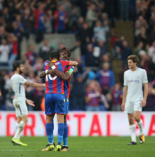 Wilfried Zaha Crystal Palace Celebration Full Editorial Stock Photo ...