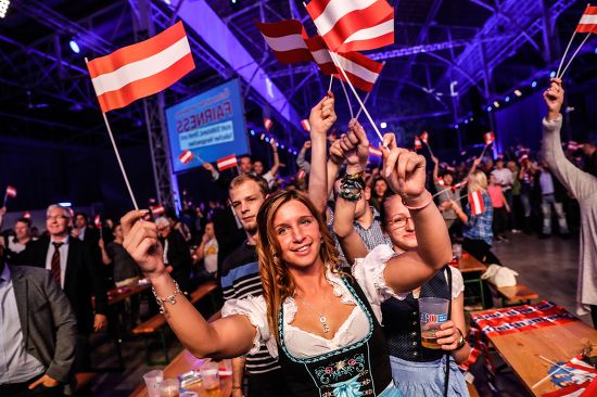 Supporters Leader Rightwing Austrian Freedom Party Editorial Stock ...