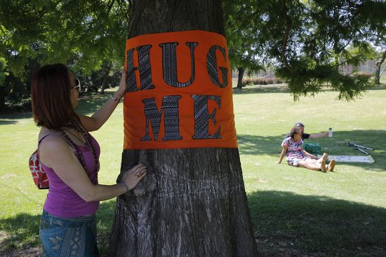 Women Hugs Tree Sign Calling Tree Editorial Stock Photo - Stock Image ...
