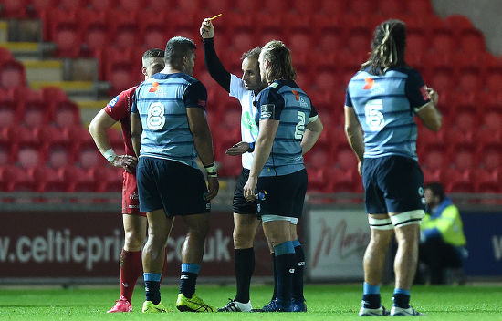 Referee Stuart Berry Shows Nick Williams Editorial Stock Photo - Stock ...