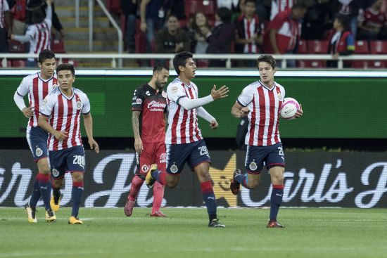 Chivas Players Celebrate After Scoring During Editorial Stock Photo ...