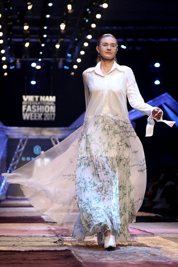 Model Presents Creation By Vietnamese Designer Editorial Stock Photo ...