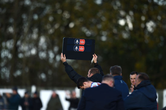 4th Official Holds His Board Indicate Editorial Stock Photo - Stock ...