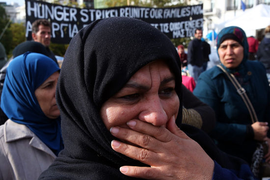 Refugee Woman Syria Cries During Day Editorial Stock Photo - Stock ...