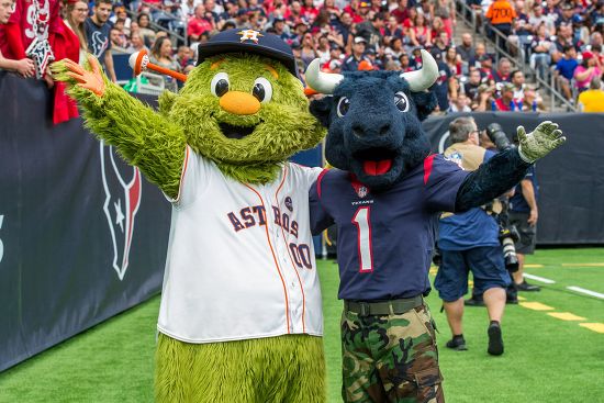 Houston Astros Mascot Orbit Houston Texans Editorial Stock Photo ...