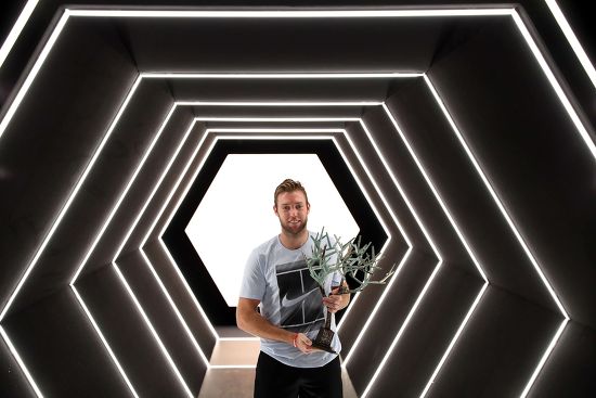 Jack Sock Usa Poses His Trophy Editorial Stock Photo - Stock Image ...