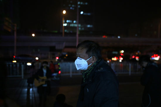 Chinese Man Wears Mask During Air Editorial Stock Photo - Stock Image ...