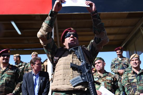 Commando Soldier Holds His Graduation Certificate Editorial Stock Photo ...