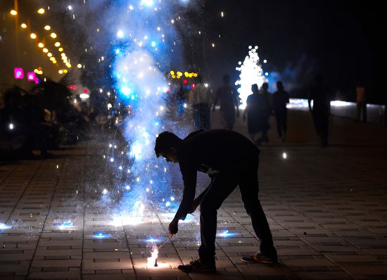 People Burst Firecrackers Worli Sea Face Editorial Stock Photo - Stock ...