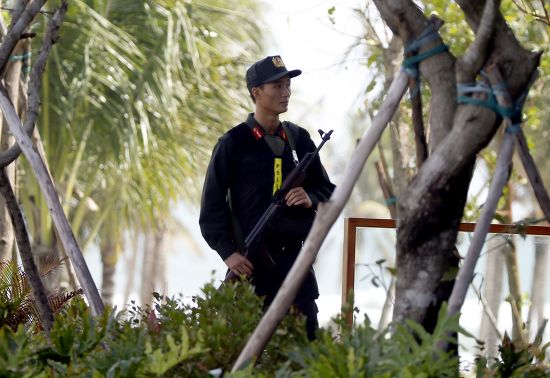 Vietnamese Security Personnel Stands Guard Venue Editorial Stock Photo ...