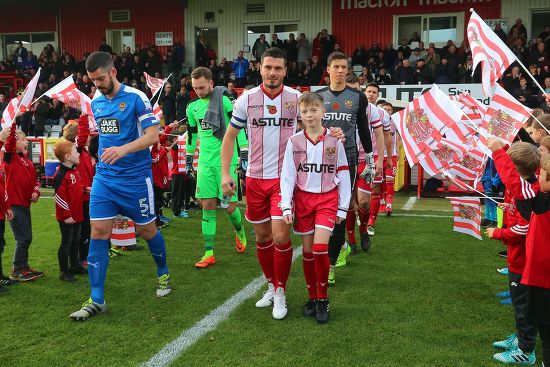 Teams Take Field During Stevenage Vs Editorial Stock Photo - Stock ...