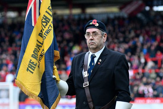 Royal British Legion Standard Bearer Stands Editorial Stock Photo ...