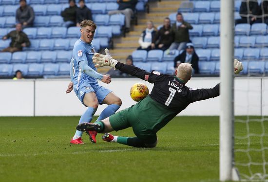 Mansfield Towns Conrad Logan Saves Coventry Editorial Stock Photo ...