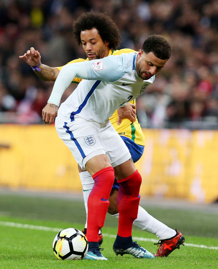 Kyle Walker England Marcelo Brazil Editorial Stock Photo - Stock Image ...