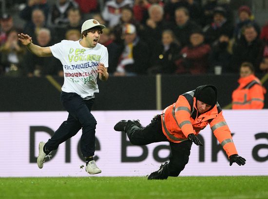 Pitch Invader During International Friendly Soccer Editorial Stock ...