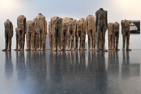 View Statues 30 Standing Made Burlap Editorial Stock Photo - Stock ...