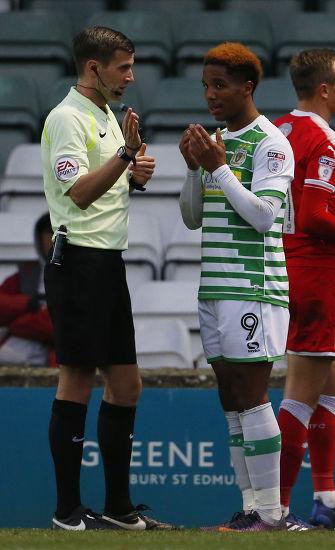 Referee Craig Hicks Talks Rhys Browne Editorial Stock Photo - Stock ...