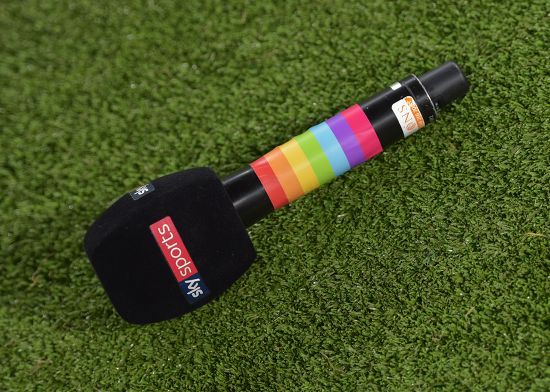 Sky Sports Microphone Lgbt Rainbow Flag Editorial Stock Photo - Stock ...