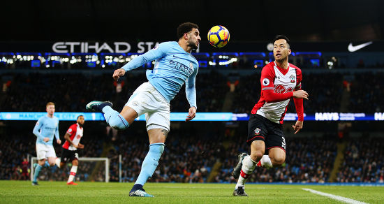 Kyle Walker Manchester City Maya Yoshida Editorial Stock Photo - Stock ...
