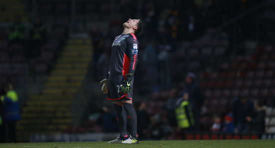 Ball Squirms Under Goalkeeper Luke Mccormick Editorial Stock Photo ...