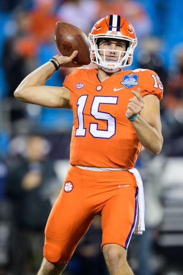 Clemson Quarterback Hunter Johnson 15 During Editorial Stock Photo ...