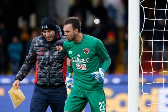Beneventos Goalkeeper Alberto Brignoli Celebrates His Editorial Stock ...