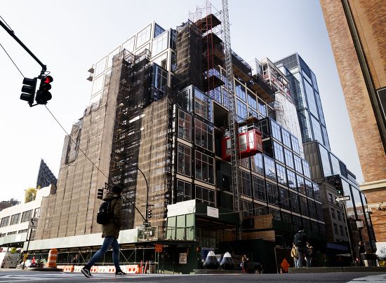 People Walk Past Building Under Construction Editorial Stock Photo ...