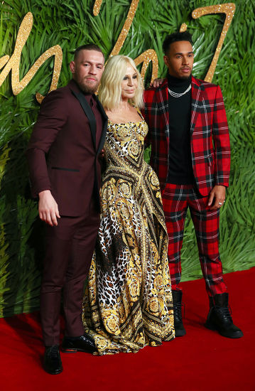 Donatella Versace Lewis Hamilton Conor Mcgregor Editorial Stock Photo ...