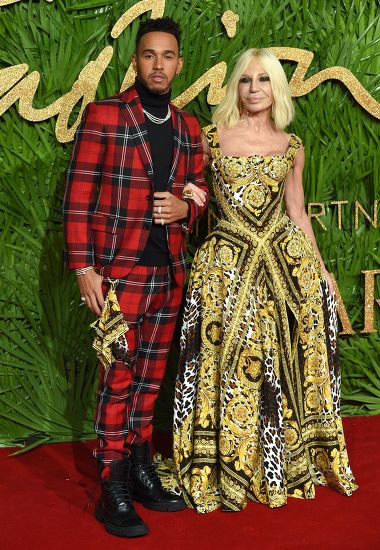 Lewis Hamilton Donatella Versace Editorial Stock Photo - Stock Image ...