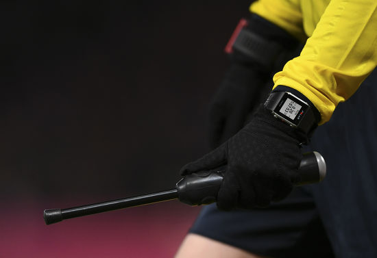 Extra Official Holds His Referee Paging Editorial Stock Photo - Stock ...