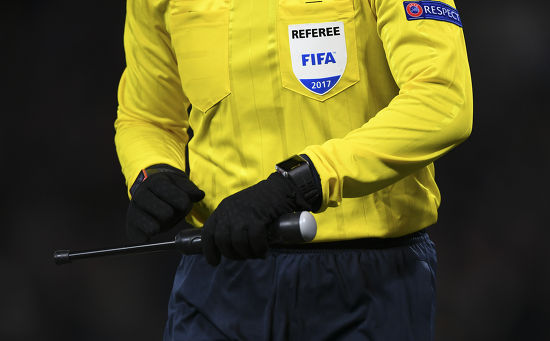 Extra Official Holds His Referee Paging Editorial Stock Photo - Stock ...