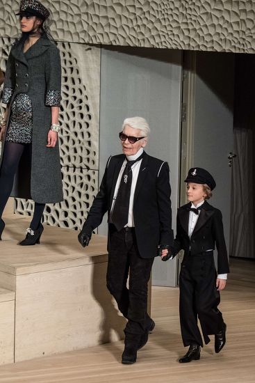 Karl Lagerfeld Hudson Kroenig On Catwalk Editorial Stock Photo - Stock ...