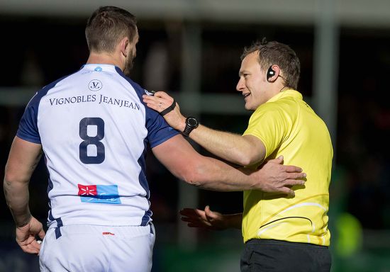 Glasgow Warriors Vs Montpellier Referee Matthew Editorial Stock Photo ...