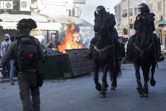 Israeli Mounted Riot Police Pass Next Editorial Stock Photo - Stock ...