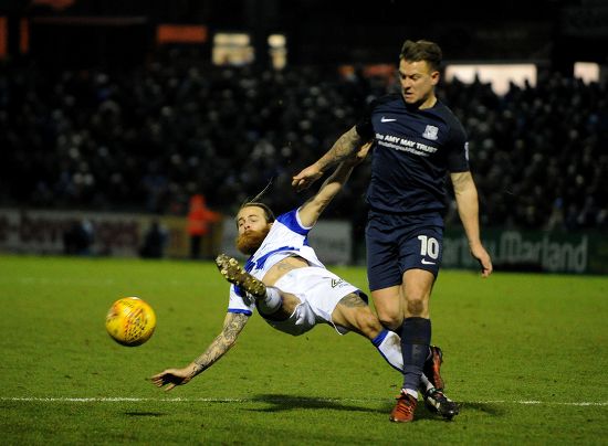Stuart Sinclair Bristol Rovers Challenges Simon Editorial Stock Photo ...