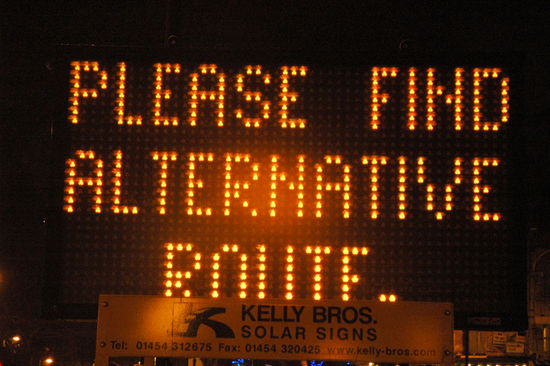 Please Find Alternative Route Sign Editorial Stock Photo - Stock Image ...