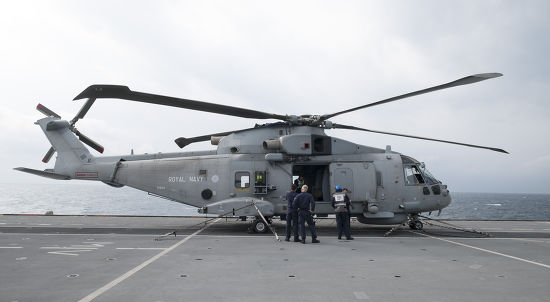 Only British Merlin Helicopter Pictured Onboard Editorial Stock Photo ...