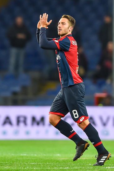 Genoas Italian Midfielder Andrea Bertolacci Celebrates Editorial Stock ...