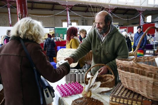 Alan Burrows Market Stall South Molton Editorial Stock Photo - Stock ...