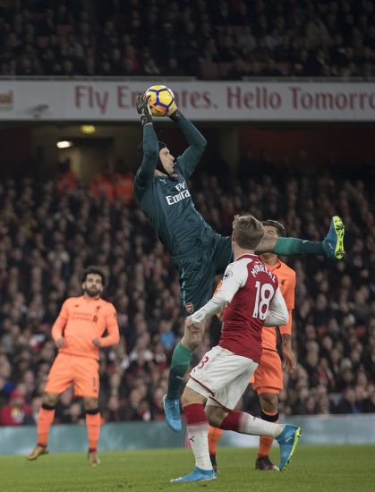 Arsenal Goalkeeper Petr Cech Saves Editorial Stock Photo - Stock Image ...