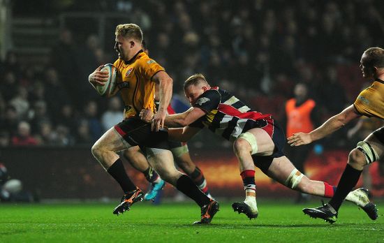 Dan Koster Cornish Pirates Breaks Through Editorial Stock Photo - Stock ...