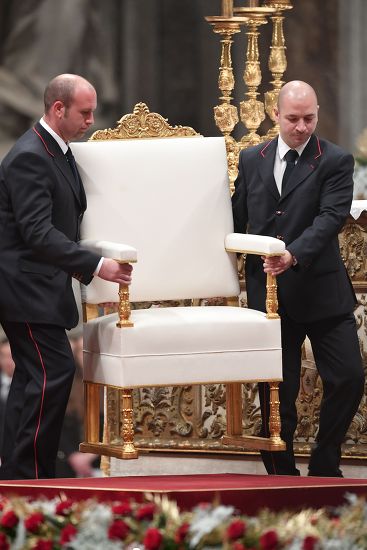 Popes Chair During Celebration Solemnity Nativity Editorial Stock Photo ...