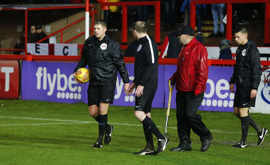 Referee Brett Huxtable Calls Off Game Editorial Stock Photo - Stock ...