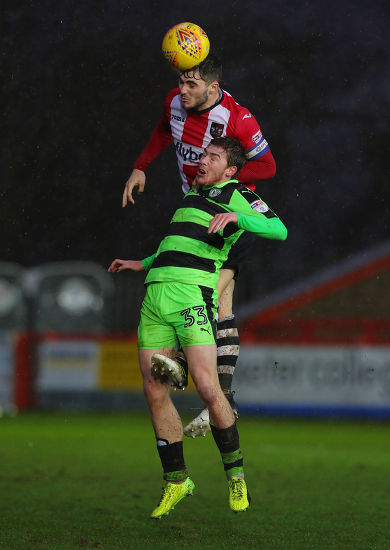 Jordan Mooretaylor Exeter City Challenges Aerial Editorial Stock Photo ...