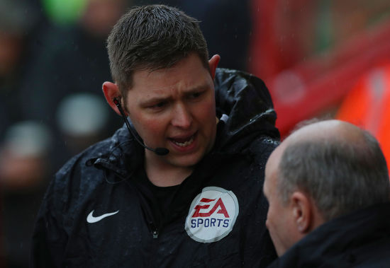 Referee Brett Huxtable Talks Fourth Official Editorial Stock Photo ...
