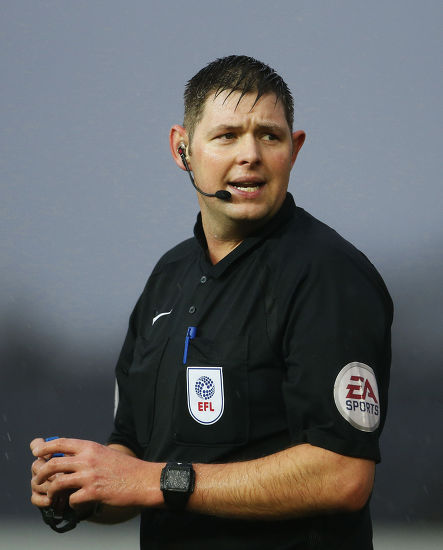 Referee Brett Huxtable During League Two Editorial Stock Photo - Stock ...