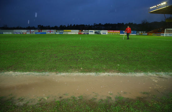 Waterlogged Pitch During League Two Match Editorial Stock Photo - Stock ...
